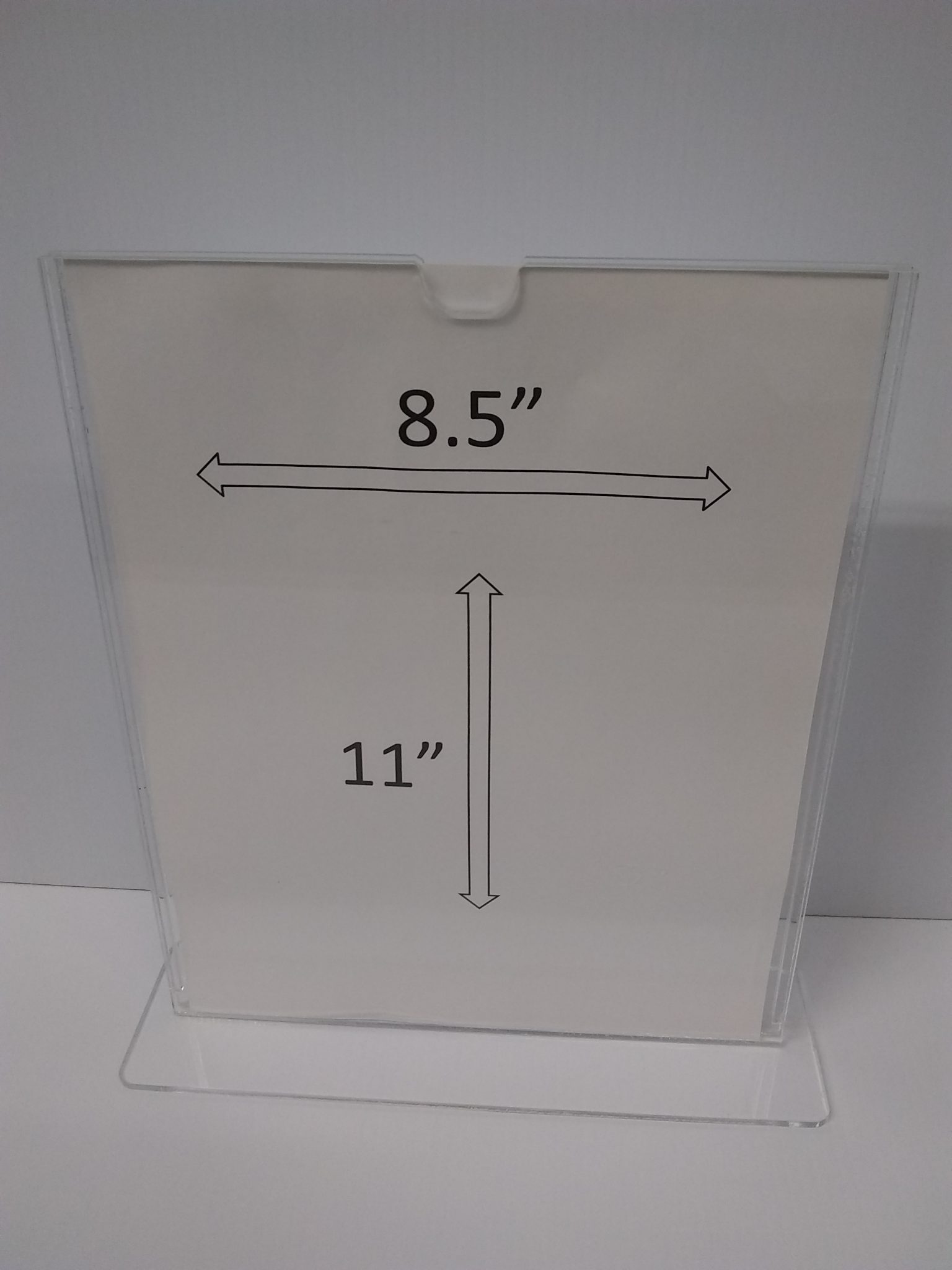 8.5 x 11 acrylic pocket sign holder